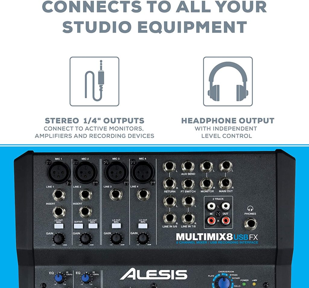 Mixer Consola Alesis USB 8fx - Music Solfeando